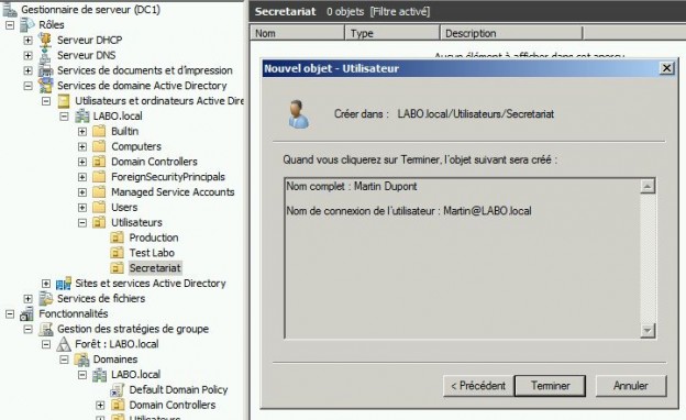 Créer et configurer des Utilisateurs avec profils itinerants dans ...