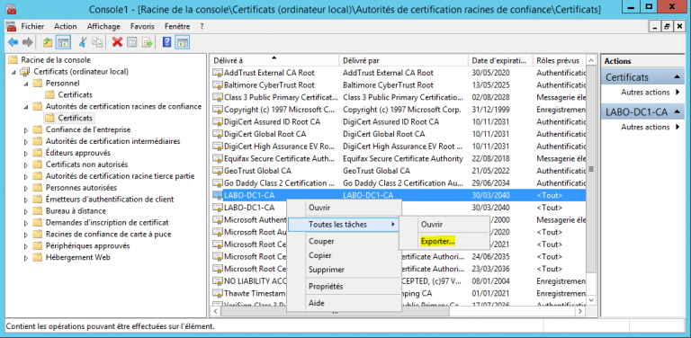 RDS - Publier Programmes RemoteApp - Certificat HTTPS Work Resources ...